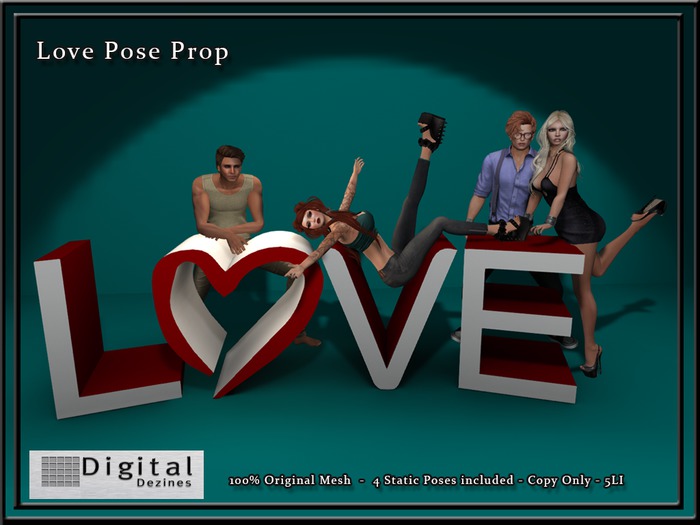 Second Life Marketplace - .::DD::. Love Pose Prop