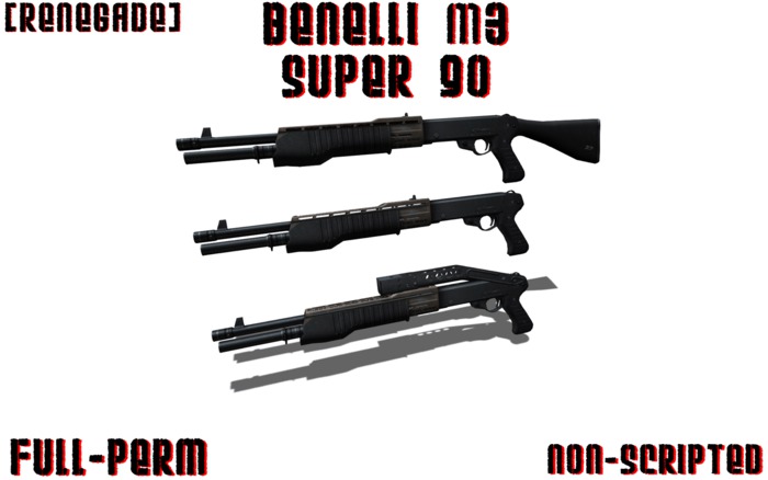 Second Life Marketplace - Benelli M3 Super 90 12 gauge Full-Perm Boxed
