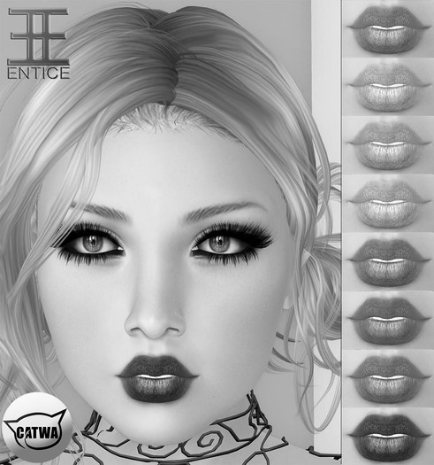 Second Life Marketplace - Entice - You Got the Look Lipstick - CATWA ...