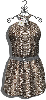 Second Life Marketplace - Entice - Side to Side Dress - Prints - Pewter