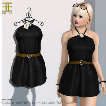 Second Life Marketplace - Entice - Side to Side Dress - Solids - Black