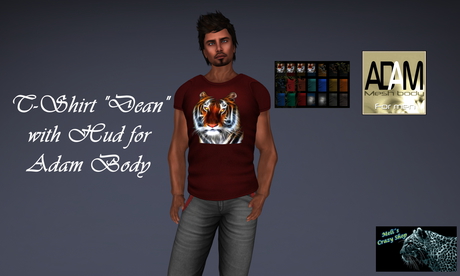 Second Life Marketplace - ADAM Dean Male Shirt HUD