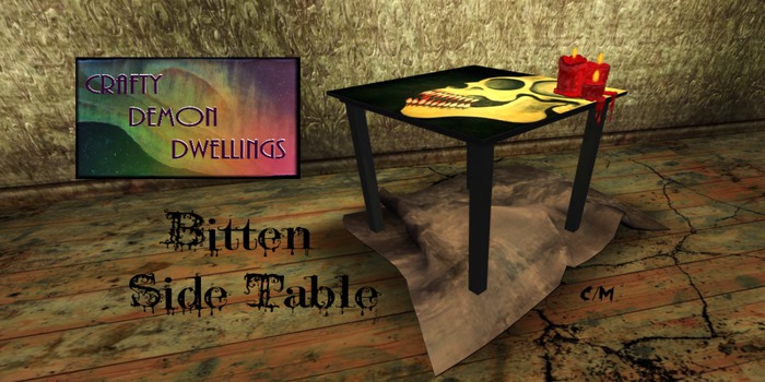 Second Life Marketplace - CDD - Bitten Side Table