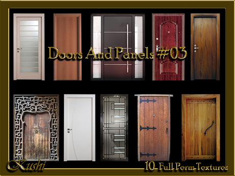 Second Life Marketplace - Doors And Panels #03 Textures