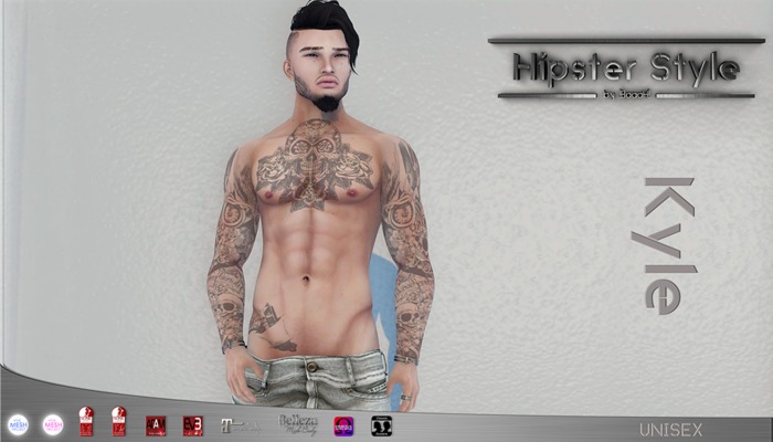 Second Life Marketplace - [Hipster Style] Kyle Tattoo