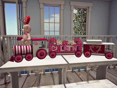 Second Life Marketplace - CJ Valentine Love Train with Balloon - m/t