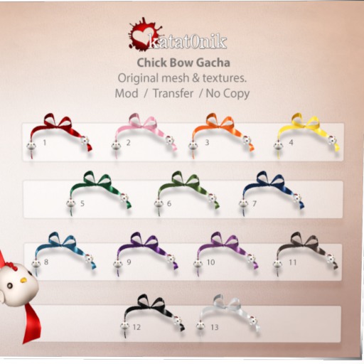 Second Life Marketplace - *katat0nik* (7) Chick Bow