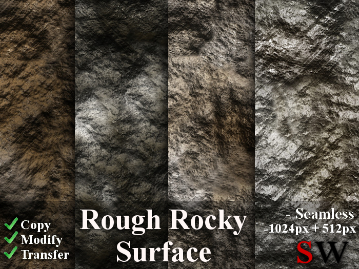 Second Life Marketplace - -SW- Seamless Rough Rocky Surface Texture ...