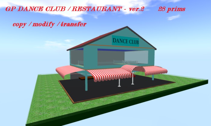Second Life Marketplace - GP Restaurant or Dance Club V.2 - 28 prims ...