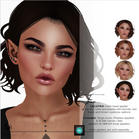 Second Life Marketplace - 7 Deadly s[K]ins - TRUE lelutka / mesh skin ...