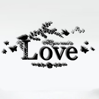 Second Life Marketplace - All You Need Is Love - Living Room Wall Art (Bag)