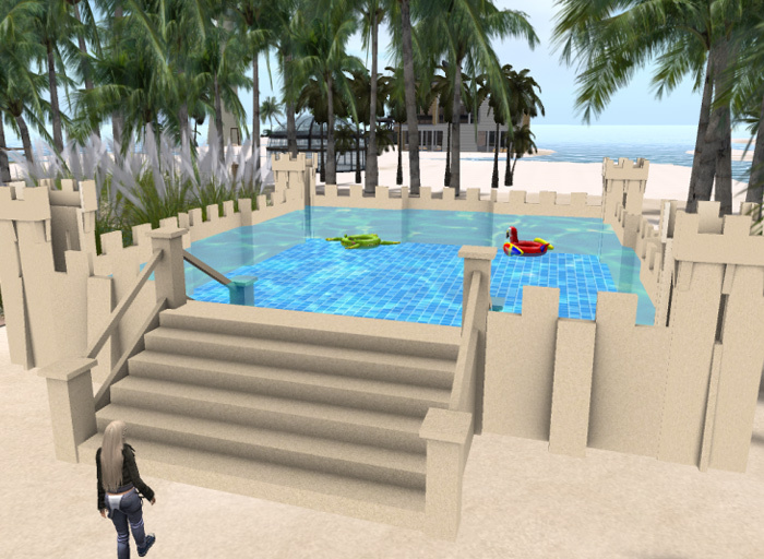 Second Life Marketplace - sandcastle swimpool