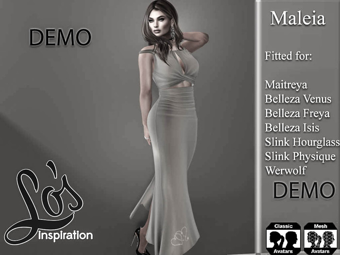Second Life Marketplace - Lo's Maleia Dress DEMO**