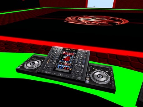 Second Life Marketplace - DJ Mixer-turntables+stop animation skull (K)