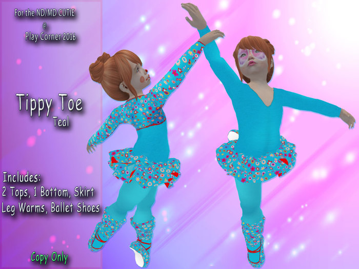 Second Life Marketplace - *PC* ND/MD Cuties Tippy Toe Teal