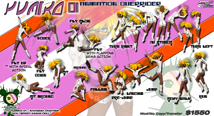 Second Life Marketplace - Yumiko01 - Kawaii Doll Animation Overrider