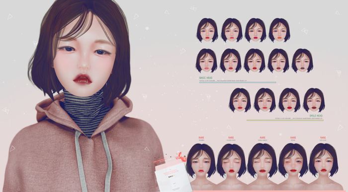 Second Life Marketplace - . offbeat . peach mellow : momo head smile 02