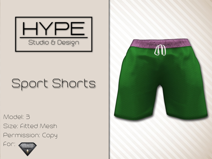 Second Life Marketplace - [ HYPE ] Sport Shorts Model 3