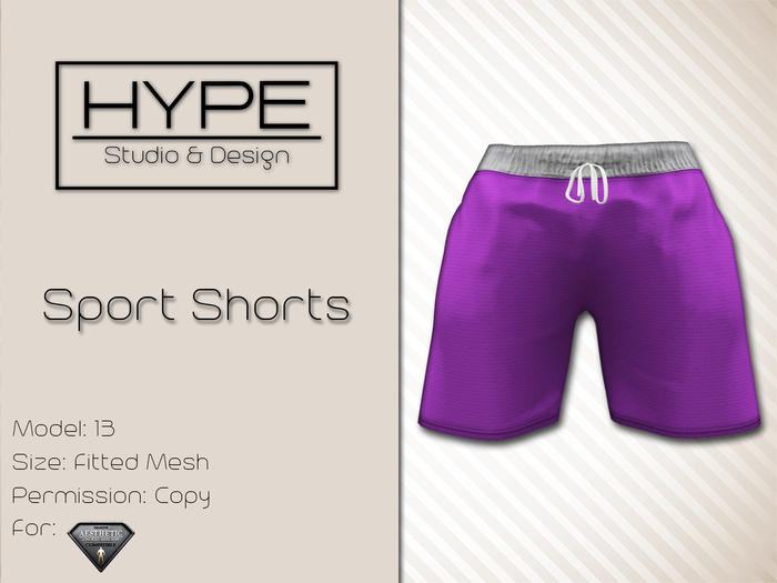 Second Life Marketplace - [ HYPE ] Sport Shorts Model 13