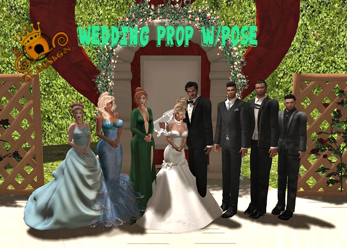 Second Life Marketplace - ZT wedding photo prop w/pose