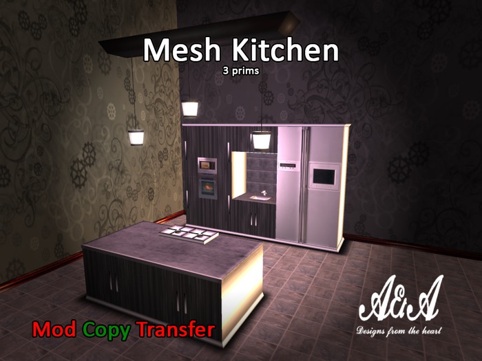 Second Life Marketplace - A&A Black kitchen 3 Mods