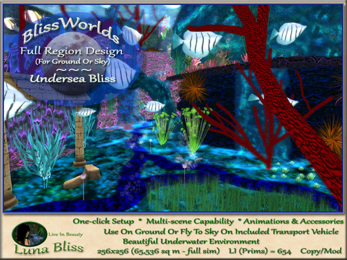 Second Life Marketplace - Prefab Sim BlissWorlds Ground Sim Undersea ...