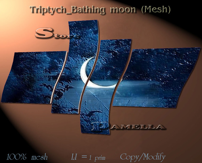 Second Life Marketplace - Triptych_Bathing moon (Mesh)