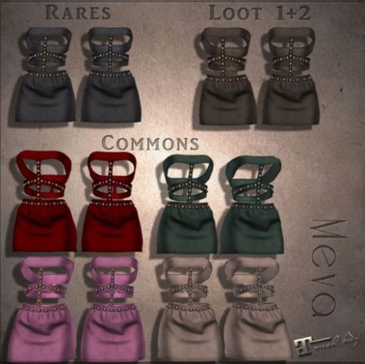 Second Life Marketplace - Meva Phoebe Dress Pink Silver