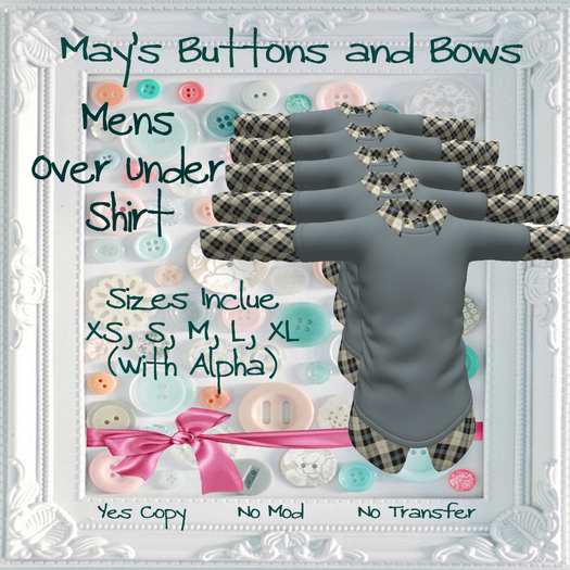 Second Life Marketplace - MBB * Mens Under Over Shirt