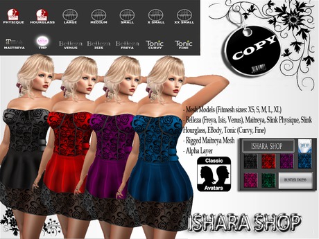 Second Life Marketplace - BUSTIER DRESS 6 TEX