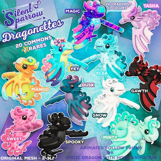 Second Life Marketplace - ~silentsparrow~ Fey - Dragonette - Snuggle ...