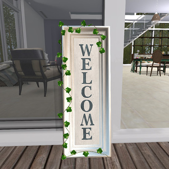Second Life Marketplace - SR Welcome Sign with Ivy - welcome for home ...