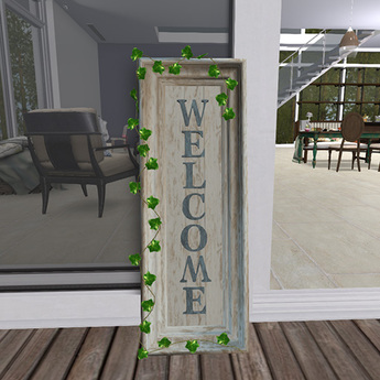 Second Life Marketplace - SR Welcome Sign with Ivy - welcome for home ...