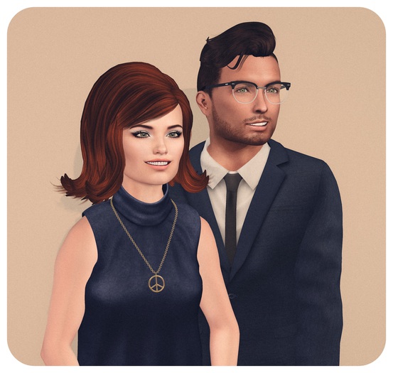 Second Life Marketplace - Vintage Couples Pose 1