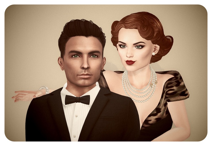 Second Life Marketplace - Vintage Couples Pose 3