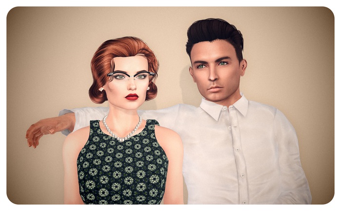 Second Life Marketplace - Vintage Couples Pose 4