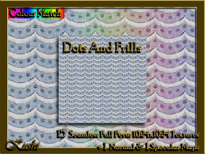 Second Life Marketplace - Dots And Frills Textures