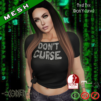 Second Life Marketplace - ..:: CODED ::.. Tied Tee (Don't Curse)