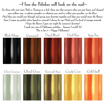 Second Life Marketplace - ~Mani Pedi~ Halloween Polish - Set 1 - Slink HUD