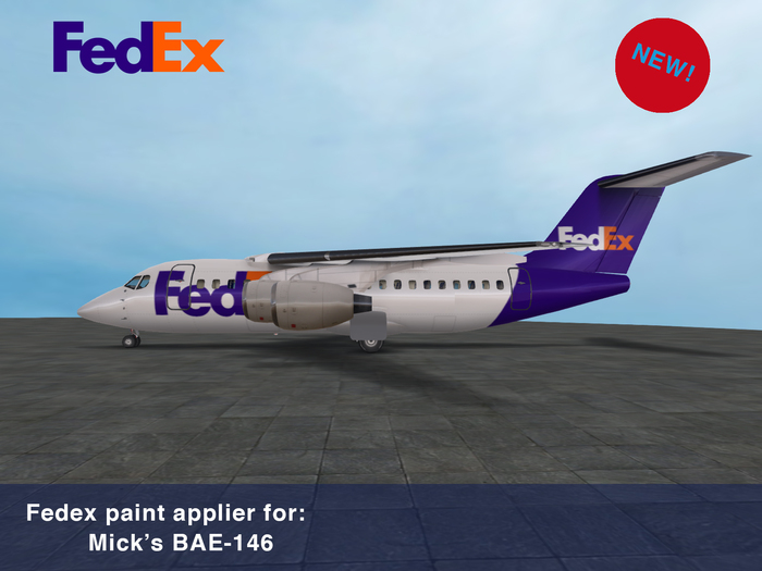 Second Life Marketplace - Fedex paint Applier BAE-146