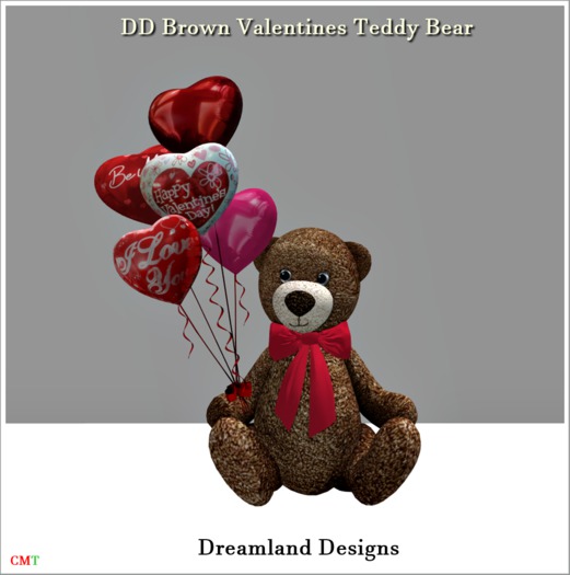 Second Life Marketplace - DD Brown Valentines Teddy Bear