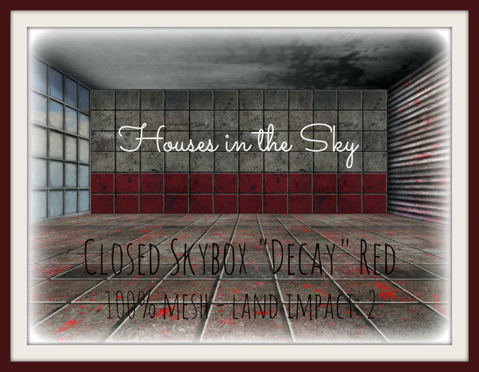Second Life Marketplace - "Decay" Red - Workroom for 512 sqm - Very Low ...