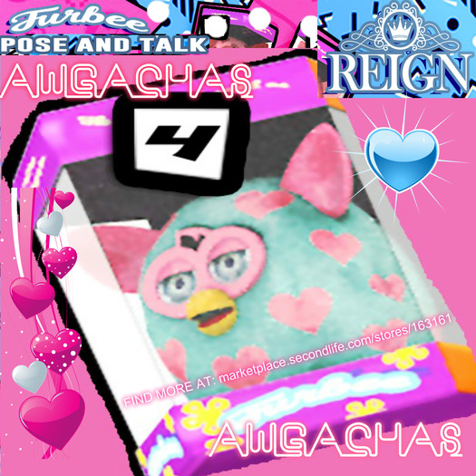 Second Life Marketplace - REIGN.- FURBEE (AQUA Hearts)- #4 90s Toy