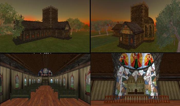 Second Life Marketplace - Village Church Kit, easily adapted for spooky ...