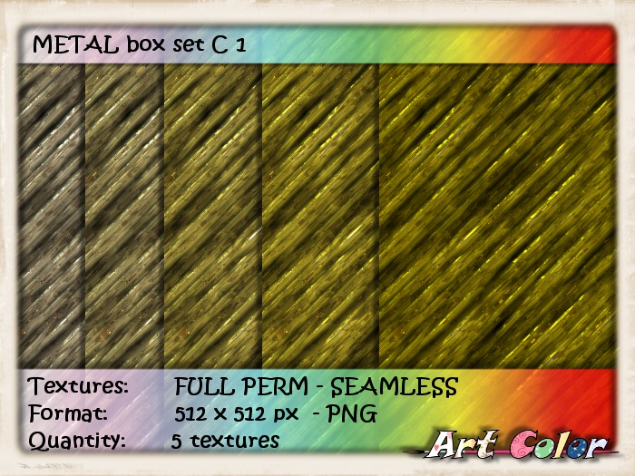 Second Life Marketplace - (ArtColor) Metal box set C 1 - full perm