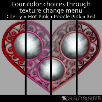 Second Life Marketplace - % Heart Filigree Frame (multi) *MESH* TRANSFER