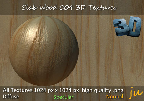 Second Life Marketplace - JU Slab Wood 004 3D Textures Full Perm