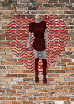 Second Life Marketplace - *WM* Riah Belted T-Shirt Dress Outfit - Red