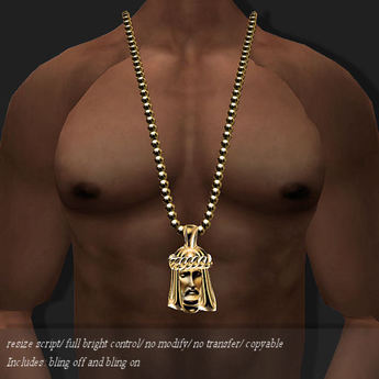Second Life Marketplace - [DEMO] CHAIN JESUS GOLD -RYCA-