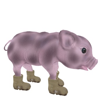 Second Life Marketplace - Spring Piggies - Pig in Boots (rezz)